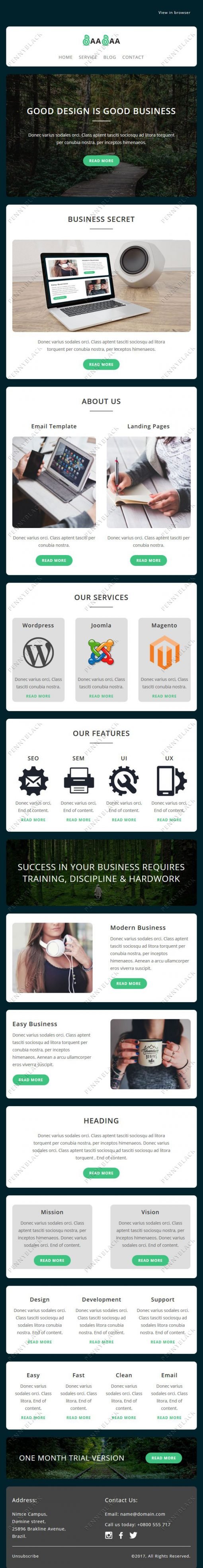 Welcome - Email Notification Template - Pennyblack Templates