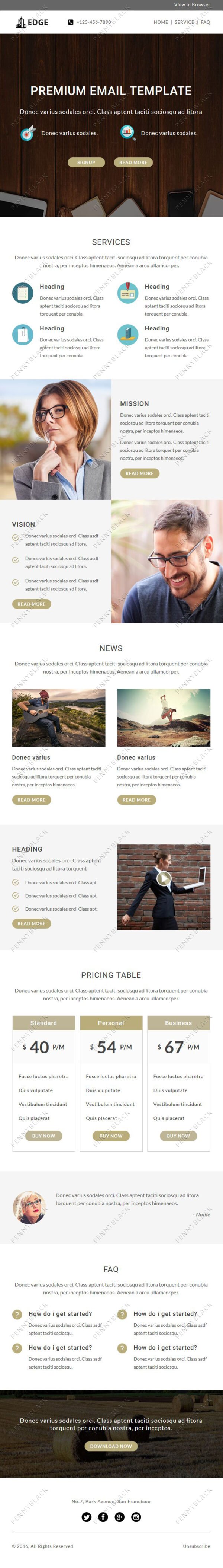 Welcome - Email Notification Template - Pennyblack Templates