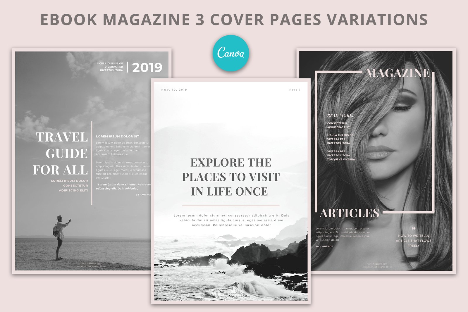 Canva Magazine Ebook Templates Pennyblack Templates