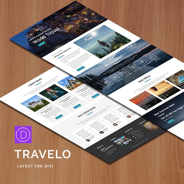 Travelo Divi Theme Layout Pennyblack Templates