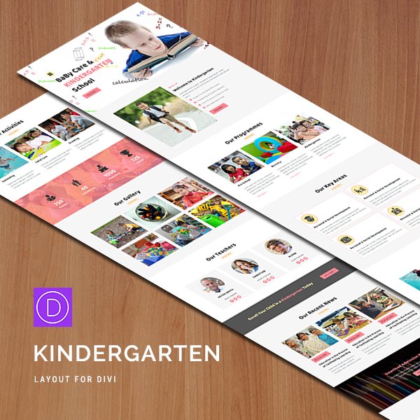 Kindergarten Divi Layout Pennyblack Templates