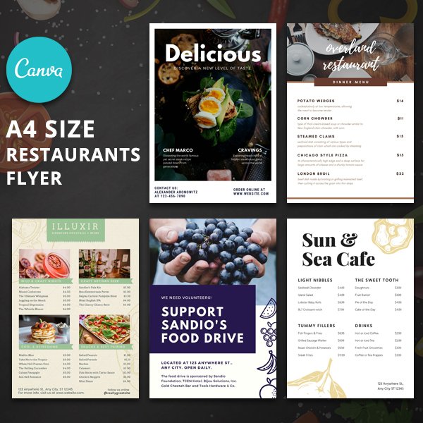 Restaurant Flyer - Canva Templates - Pennyblack Templates
