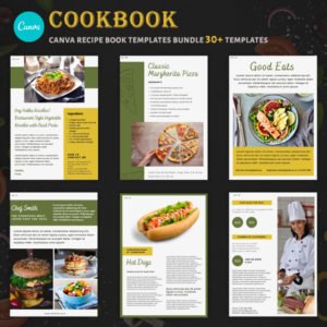 Cookbook - Canva Recipe Book Templates Bundle - Pennyblack Templates