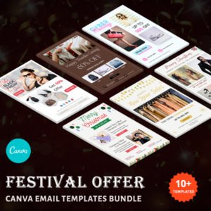 Festival Offer Email Templates - Canva Bundle - Pennyblack Templates