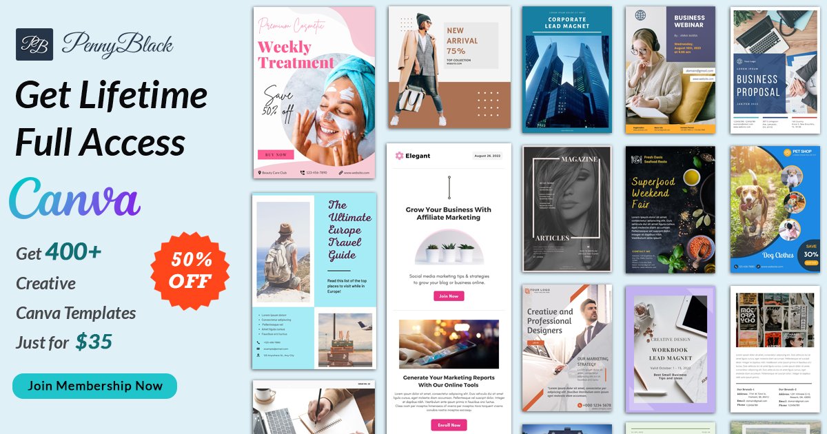 Join Our Membership Plan Now - Canva - Pennyblack Templates