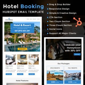 Hotel Booking - HubSpot Email Newsletter Template - Pennyblack Templates