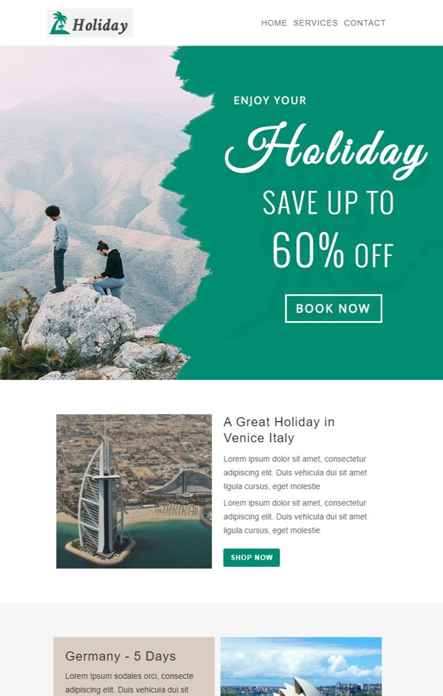 Holiday Multipurpose Responsive Email Templates | Pennyblack Templates